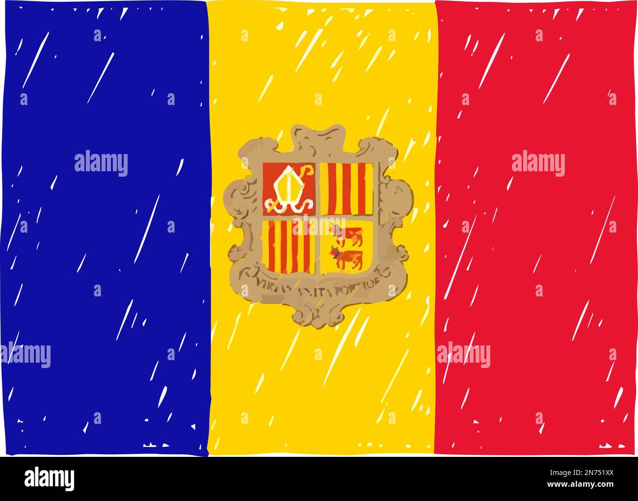 Flag Color Pencil Sketch Illustration Vector Stock Vector Image & Art ...