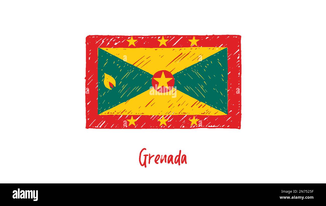 Flag Color Pencil Sketch Illustration Vector Stock Vector Image & Art ...