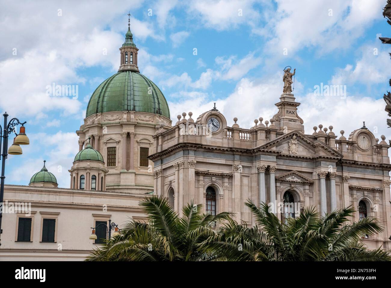 Famous pilgrimage church Shrine of our Lady of the Rosary in Pompeii ...