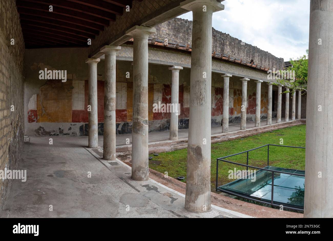 Oplontis, Italy, Beautiful facade of the famous Villa Oplontis near ...