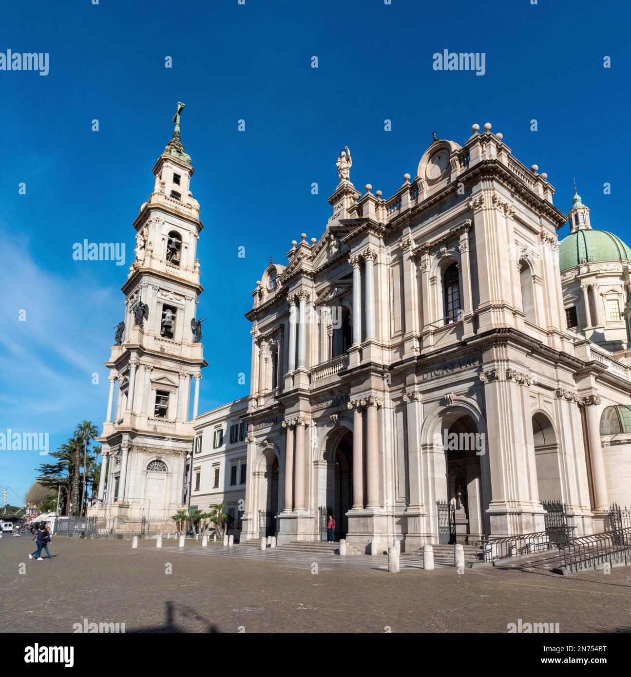 Famous pilgrimage church Shrine of our Lady of the Rosary in Pompeii ...