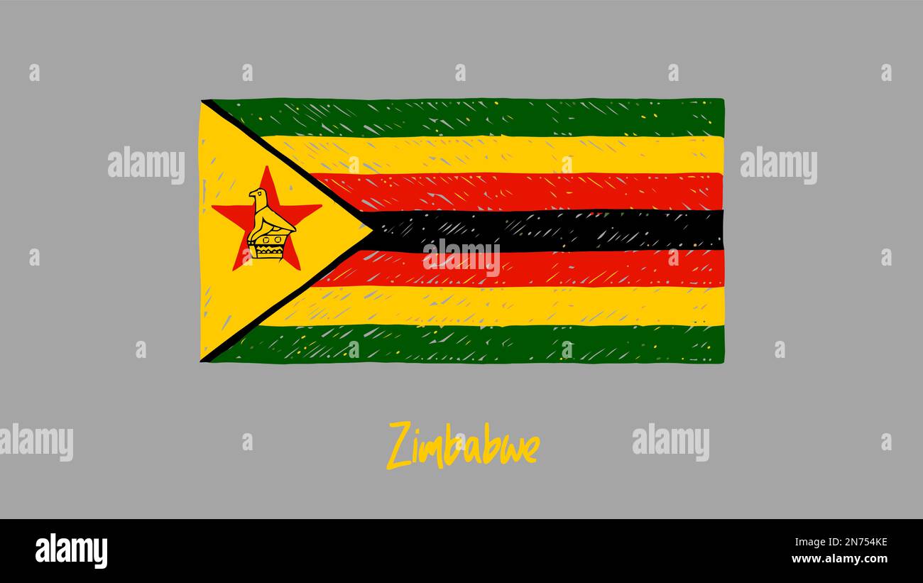 Flag Color Pencil Sketch Illustration Vector Stock Vector Image & Art ...