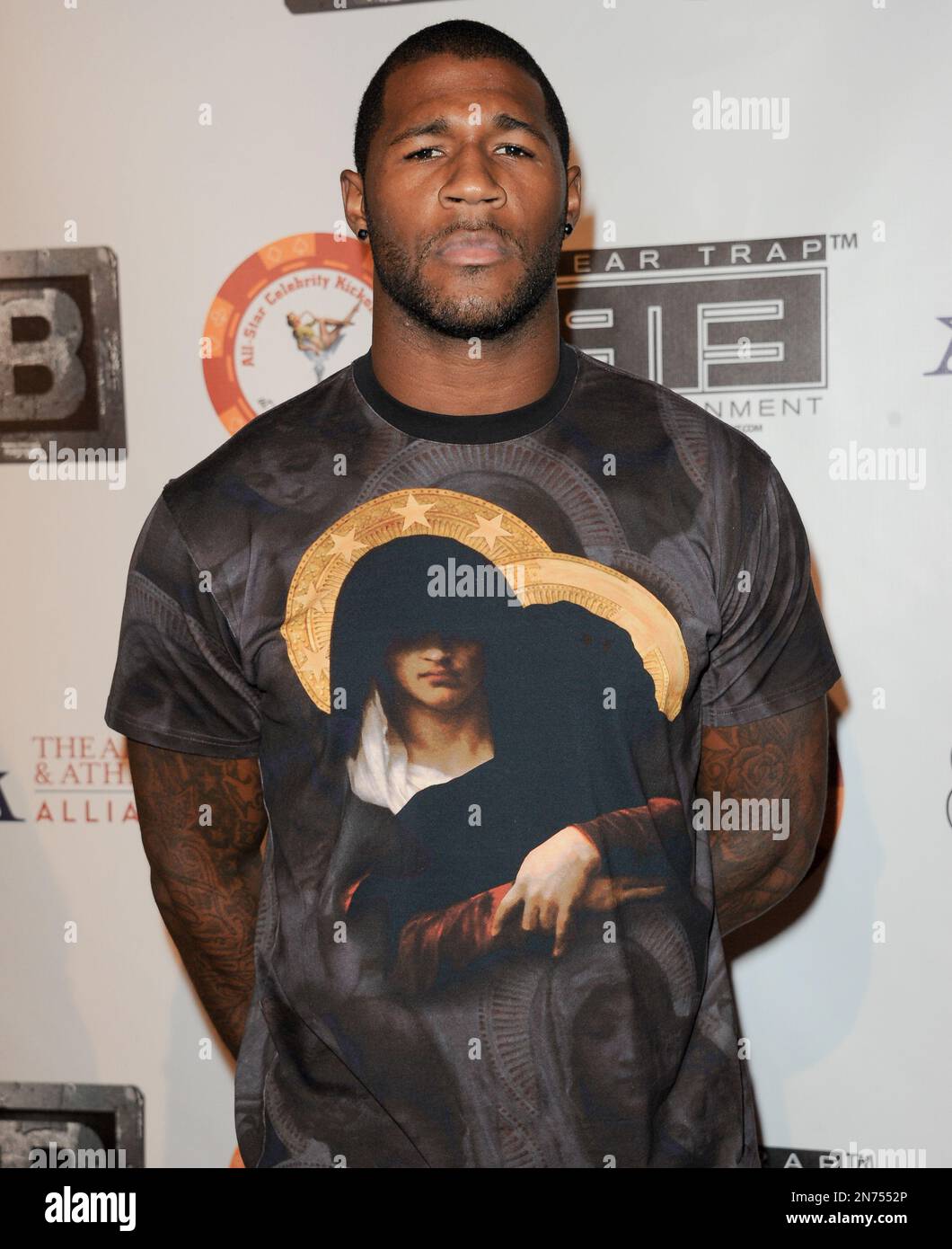 Andre Branch arrives at the 8th Annual Bear Trap Entertainment All-Star Celebrity Kickoff Party ...