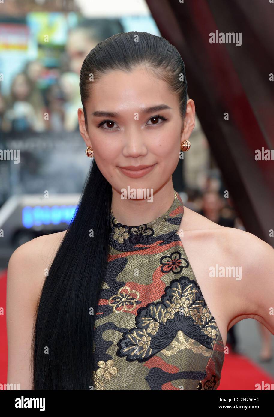 Tao Okamoto arrives at the London premiere of Wolverine at the Empire ...