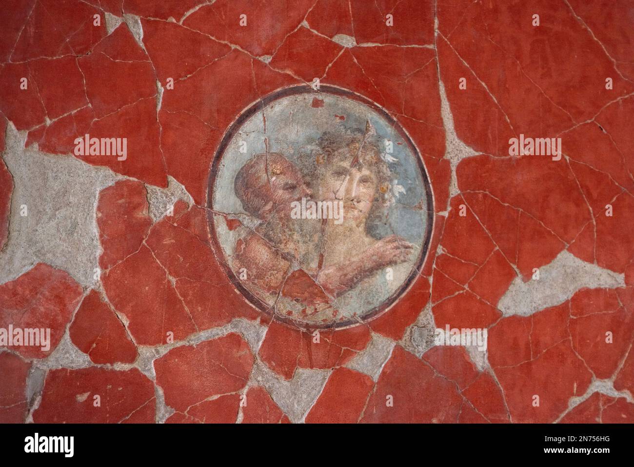 Ornate wall painting in the house of the tuscan colonnade hi-res stock ...