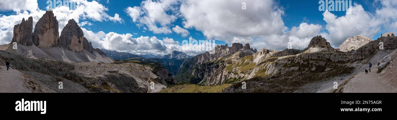 Scenic calm mountain landscape in the surroundings of the famous Three ...