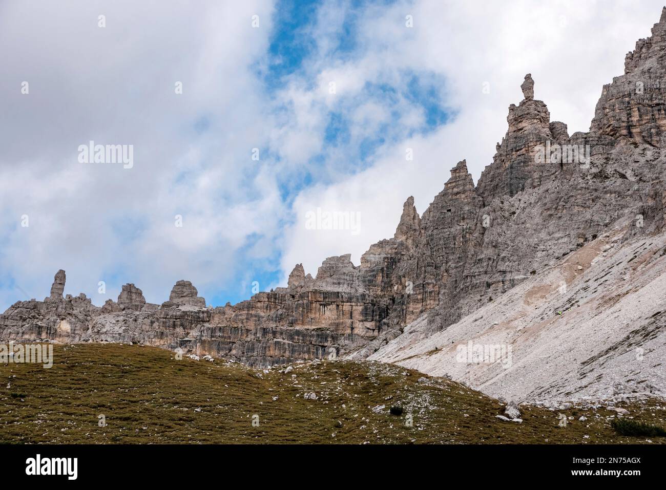 Scenic calm mountain landscape in the surroundings of the famous Three ...