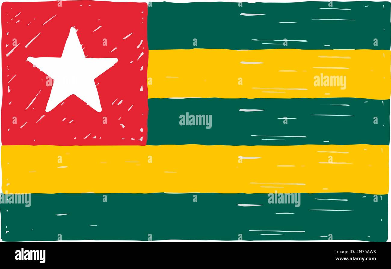 Flag Color Pencil Sketch Illustration Vector Stock Vector Image & Art ...