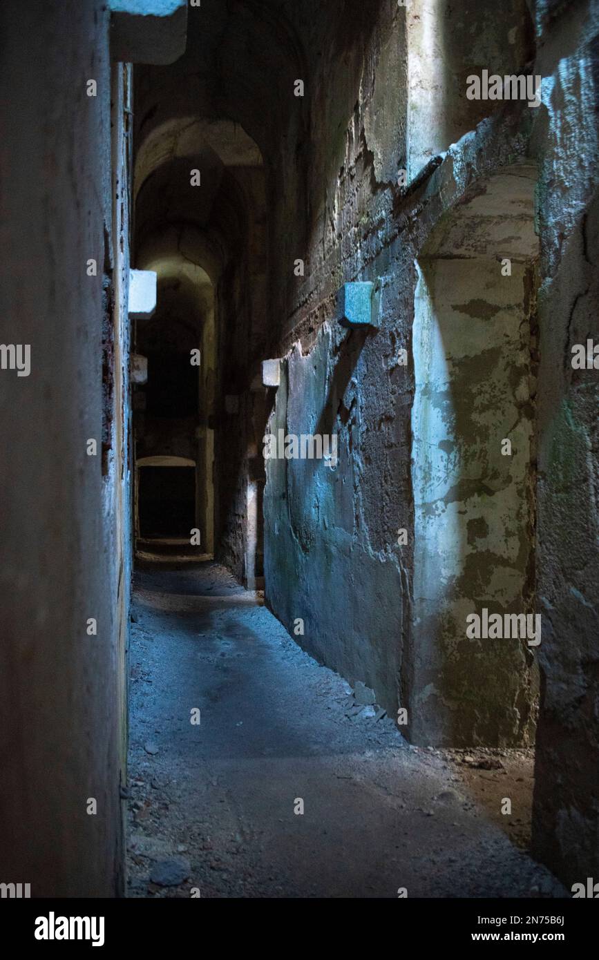 Inside the fortress Landro in the Dolomite Alps of South Tirol, an ...