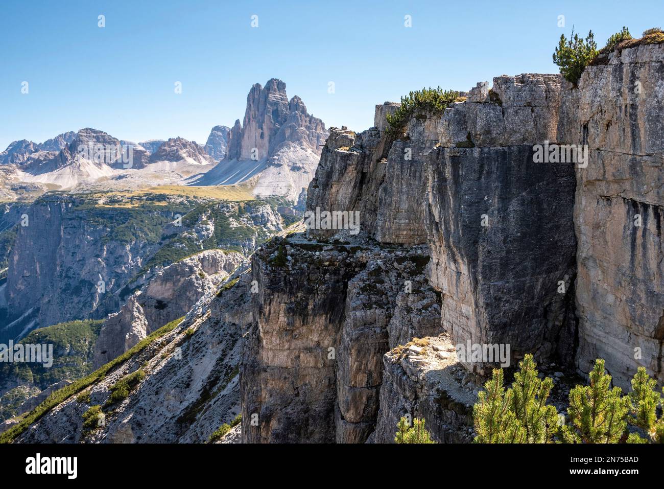 Remains of military fortifications on Mount Piano in the Dolomite Alps ...