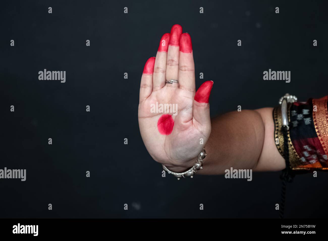 A close up of Hand gestures of an Odissi dancer, Indian classical dance ...