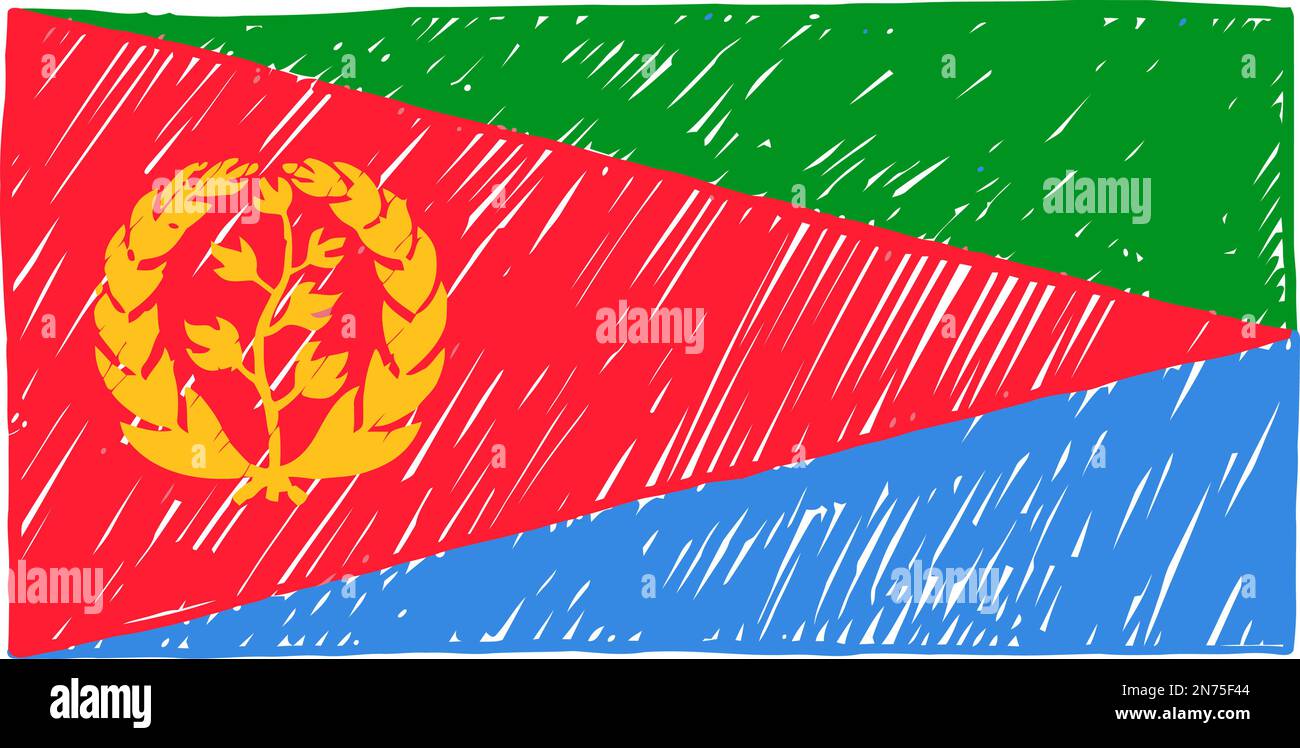 Flag Color Pencil Sketch Illustration Vector Stock Vector Image & Art ...