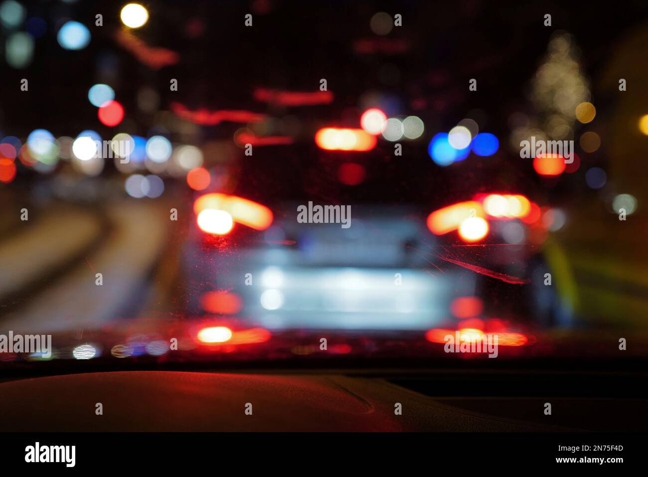 Car ride, cockpit, road, car traffic Stock Photo - Alamy
