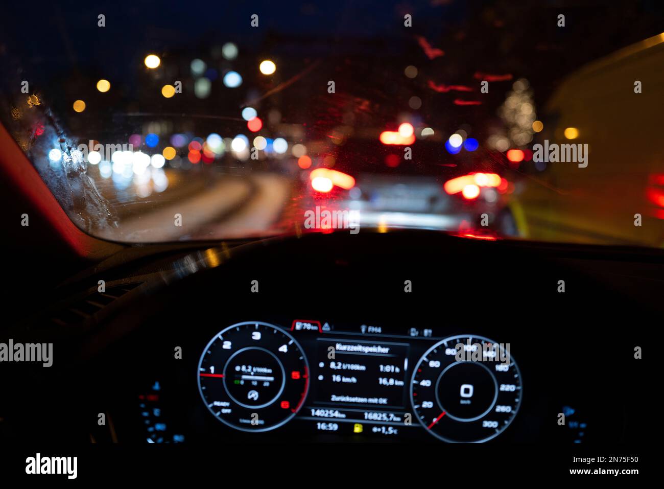 Car ride, cockpit, road, car traffic Stock Photo - Alamy