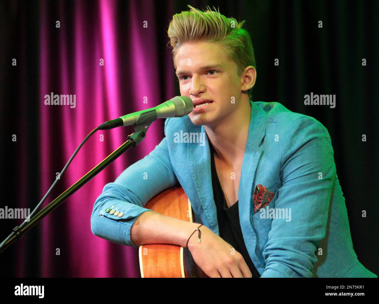 Australian pop singer Cody Simpson visits radio station Q102 ...