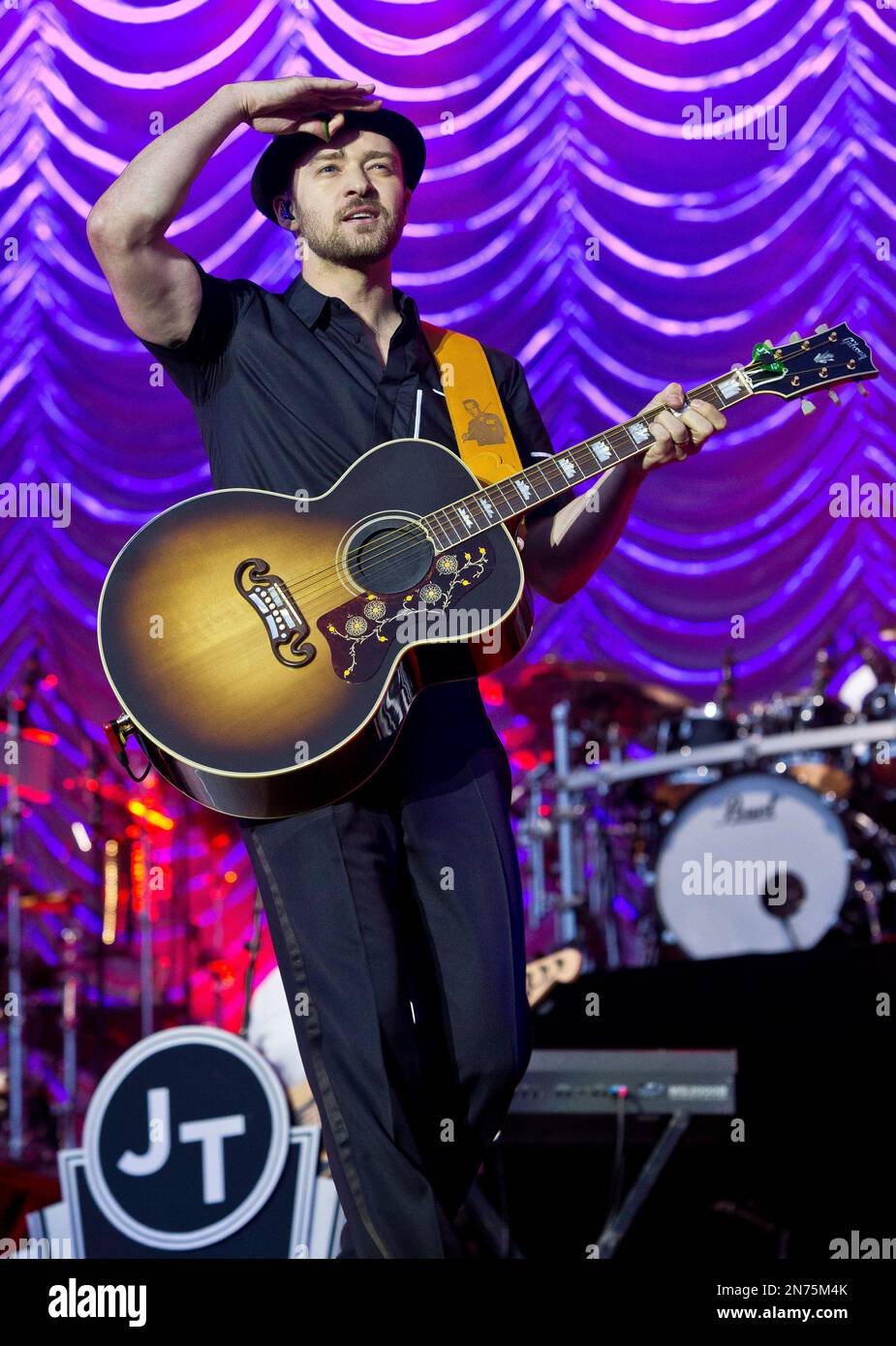 Justin Timberlake performs on stage during the Wireless Festival at the ...