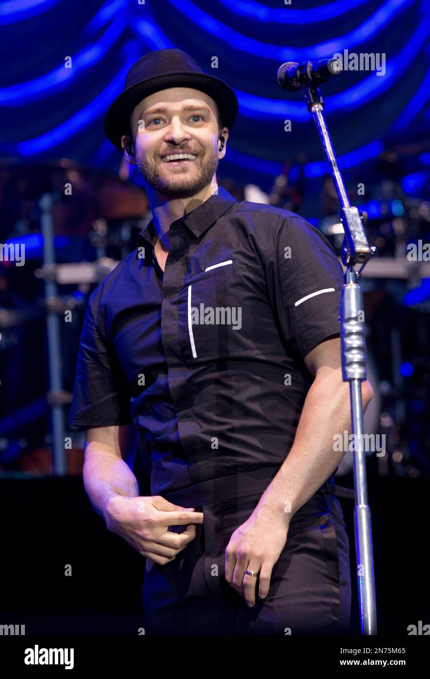 Justin Timberlake performs on stage during the Wireless Festival at the ...