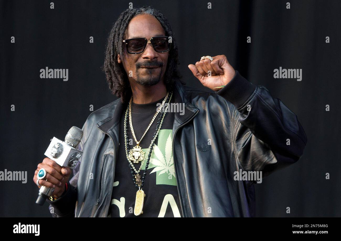 Snoop Dogg performs on stage during the Wireless Festival at the Queen ...