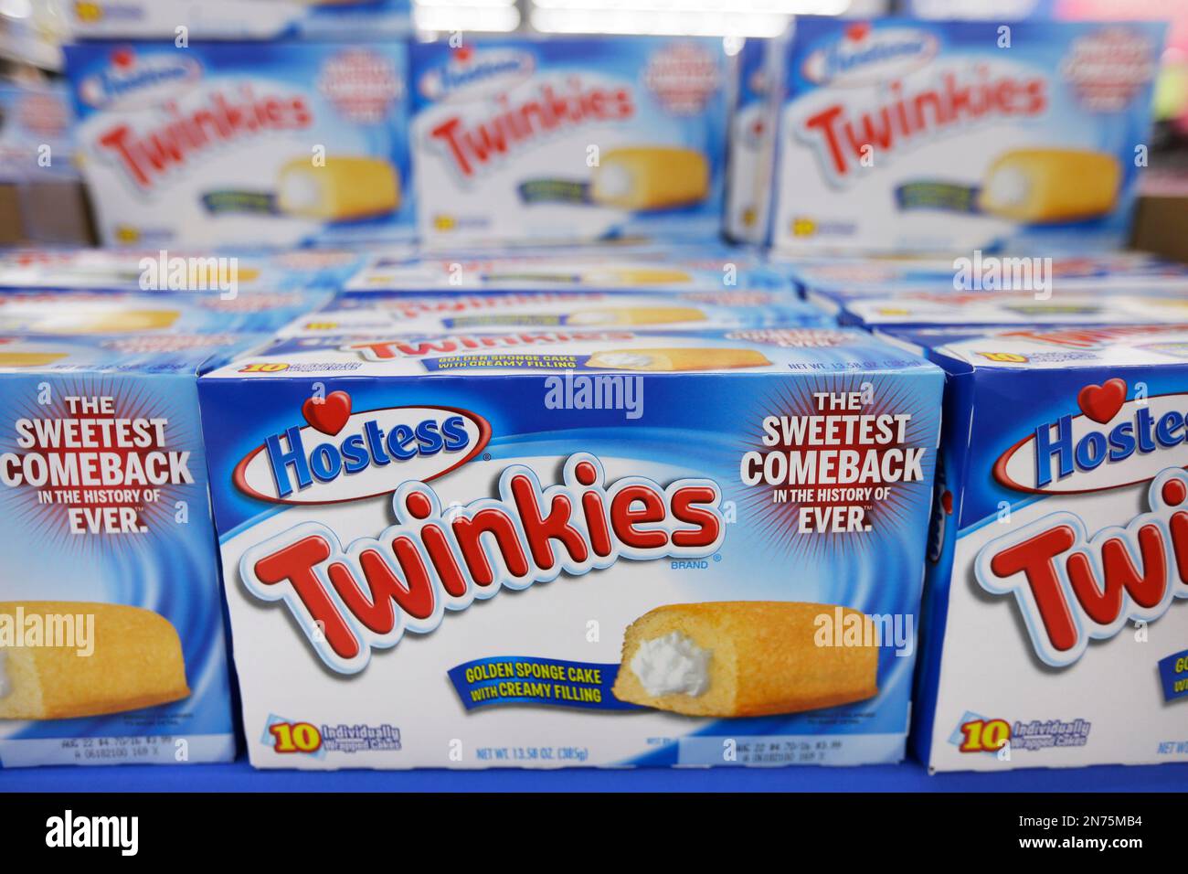 Boxes of Twinkies are on the shelf at Wal-Mart, Friday, July 12, 2013 ...
