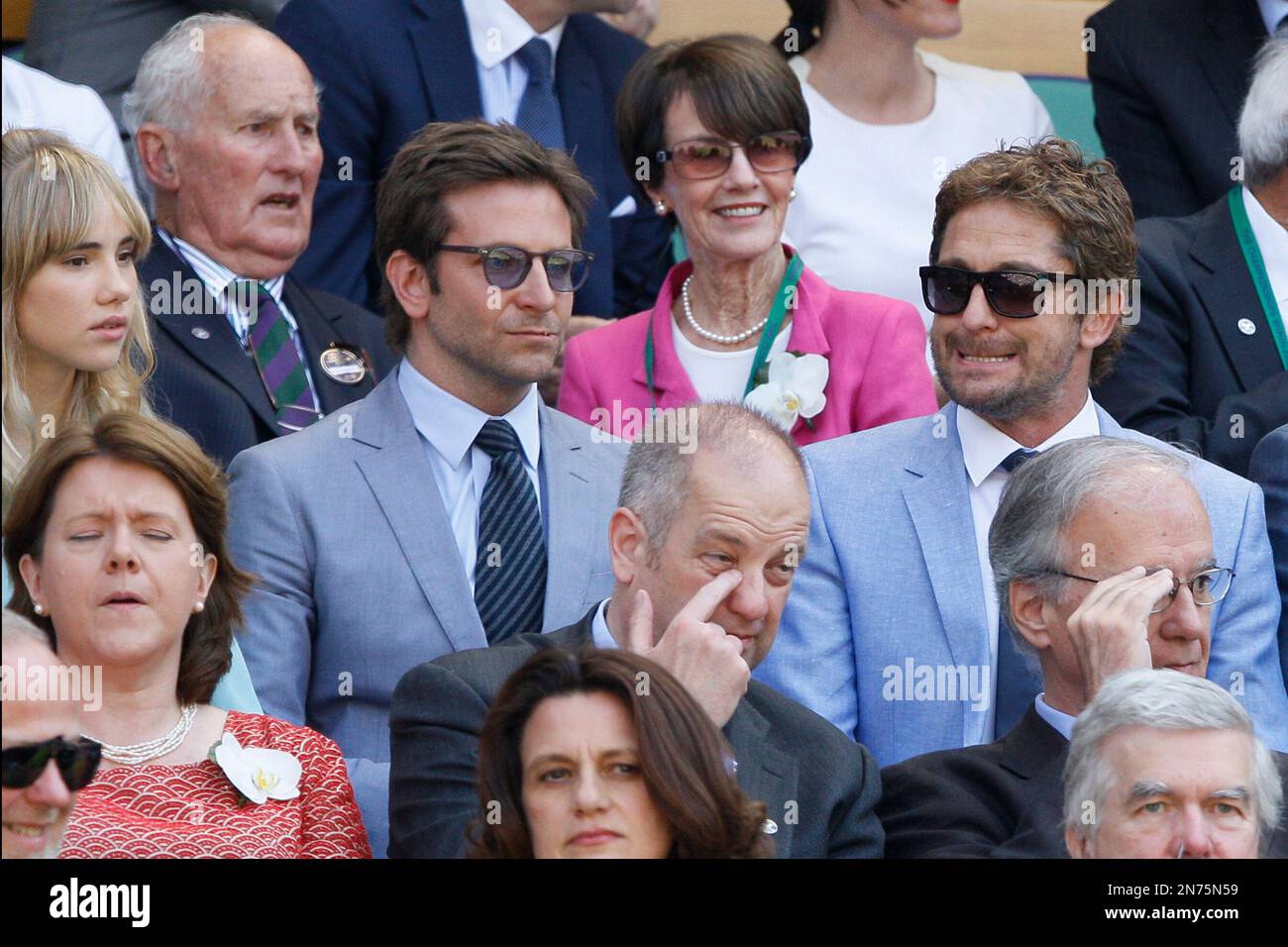 From right, actors Gerard Butler, Bradley Cooper are joined by Suki ...