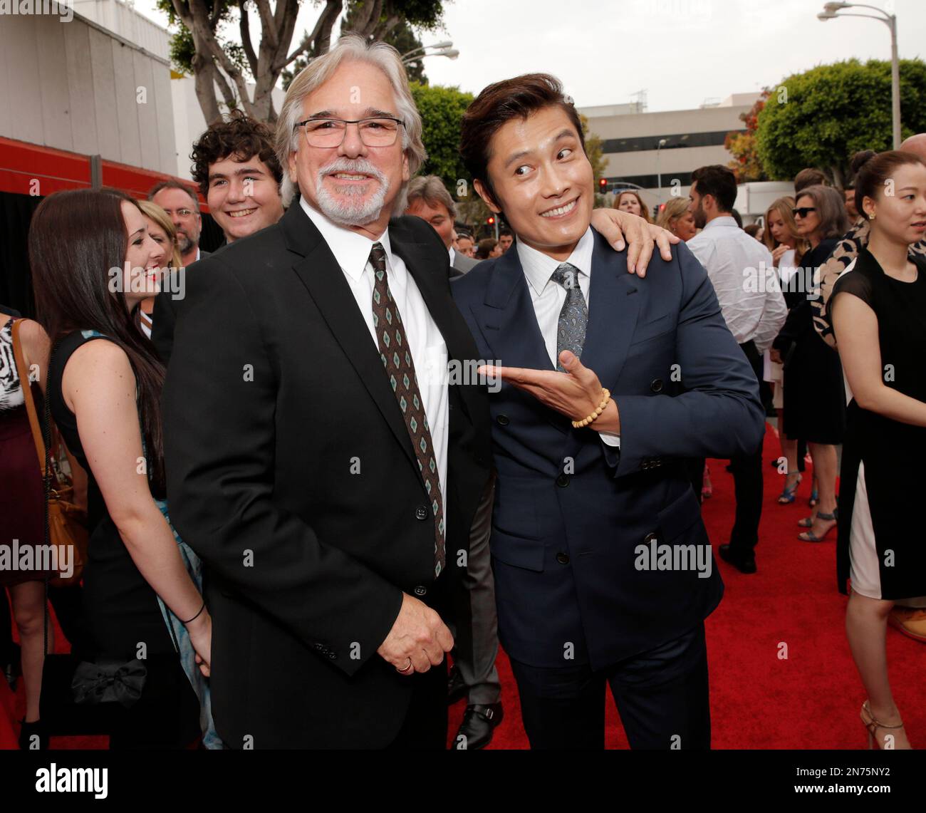 Director Dean Parisot and Byung-hun Lee arrive on the red carpet at the ...