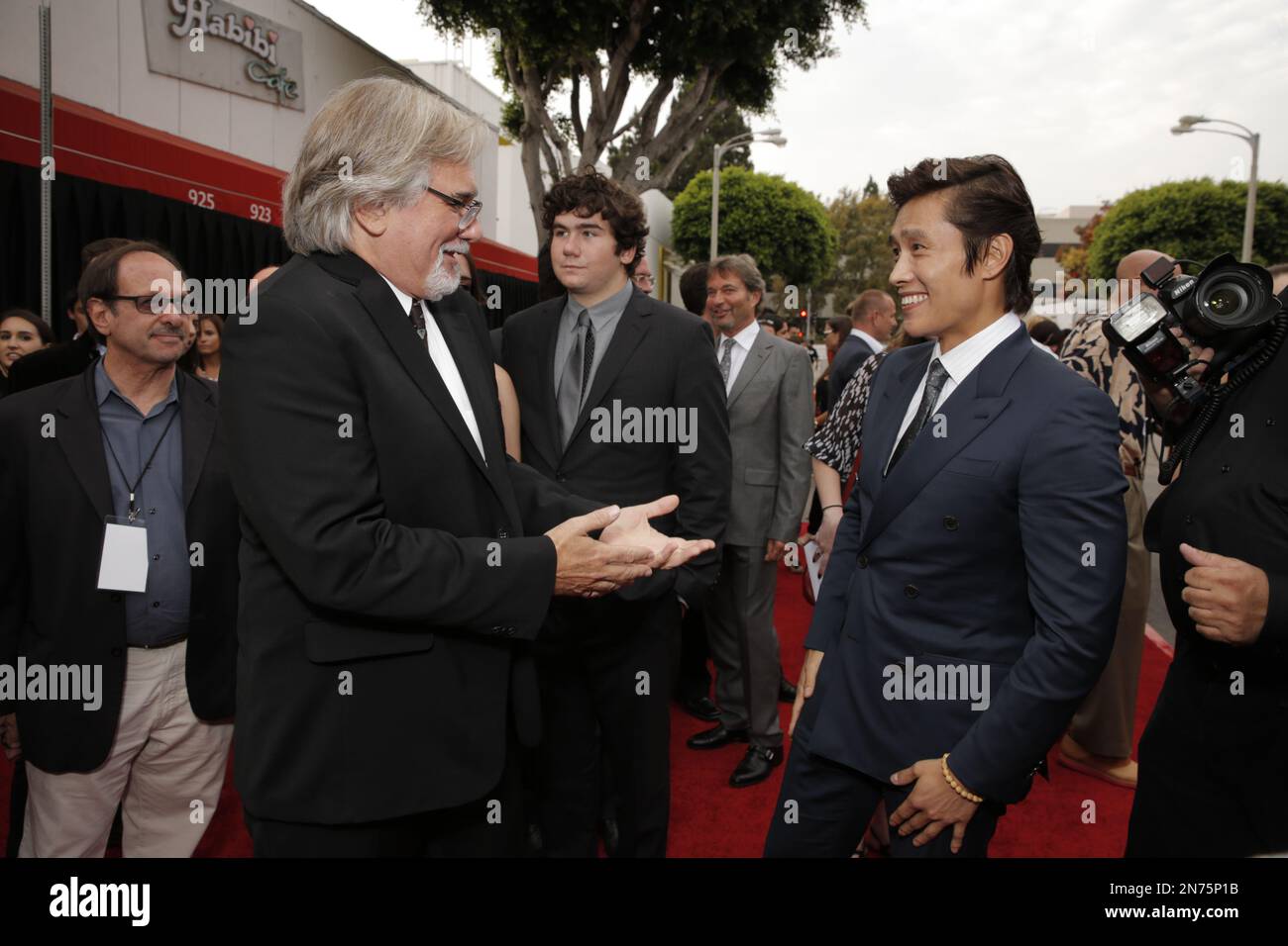 Director Dean Parisot and Byung-hun Lee arrive on the red carpet at the ...