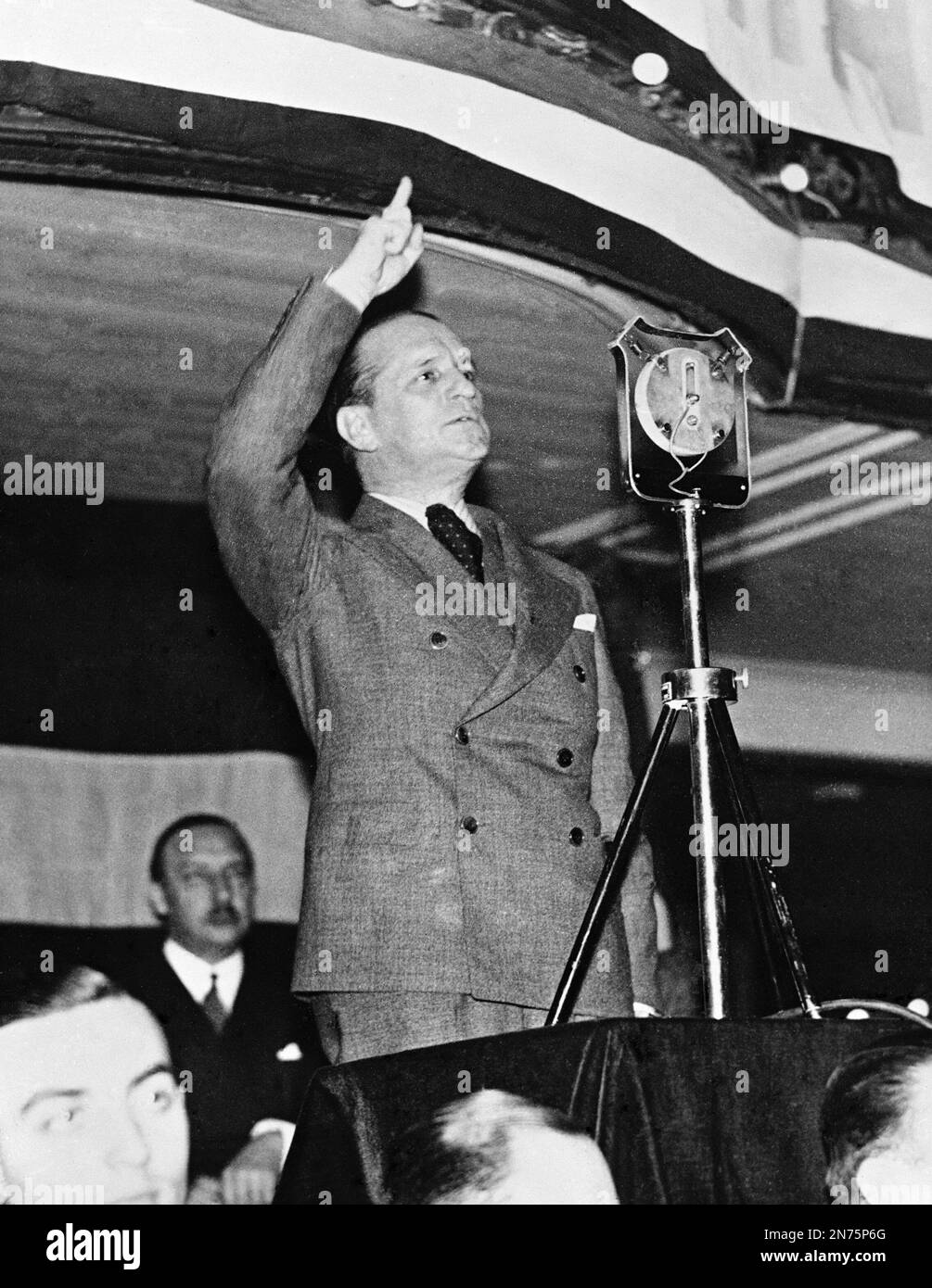 Lieutenant Colonel Francois De La Rocque, leader of the Croix De Feu ...