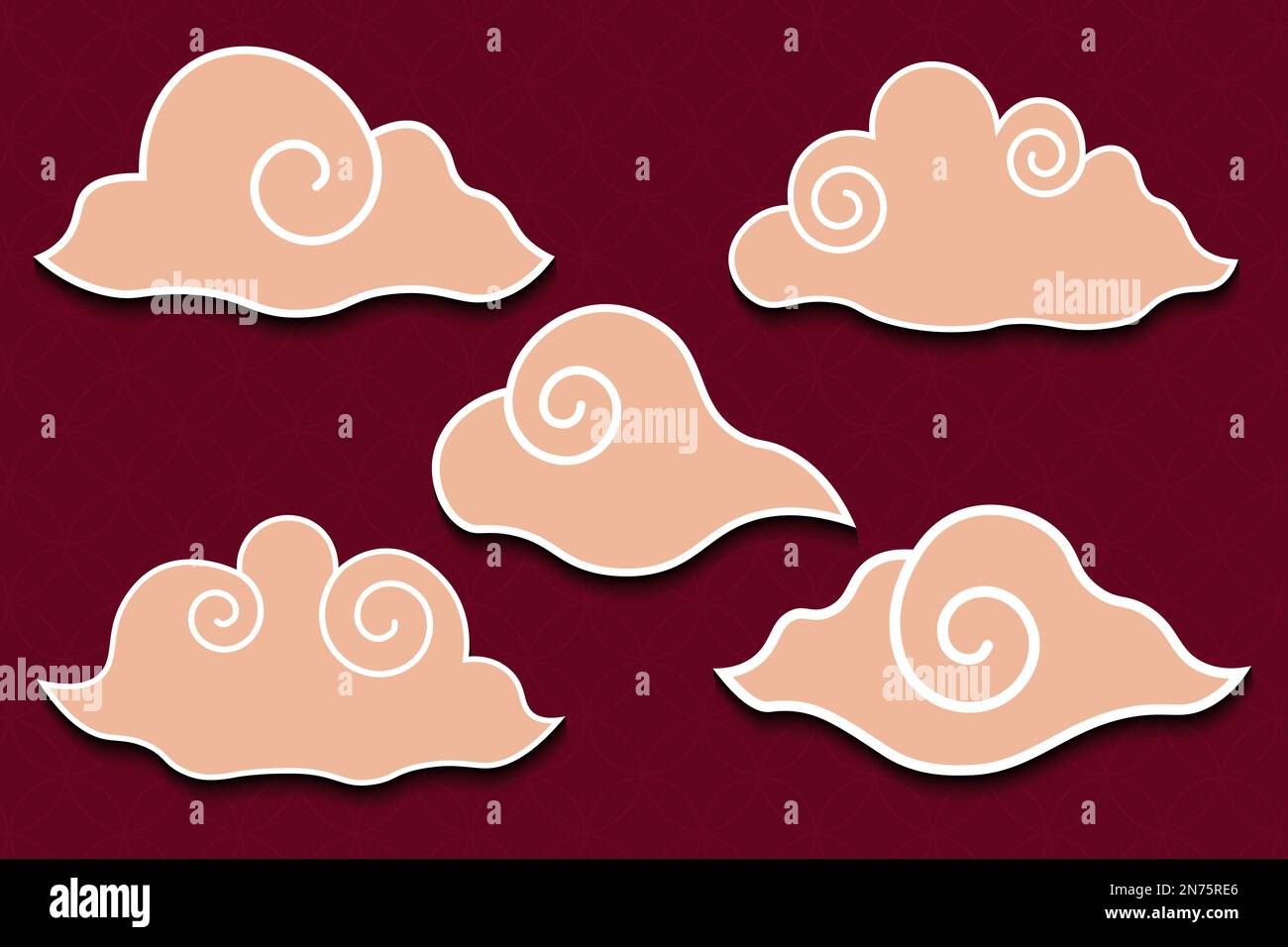 Asian Traditional Clouds For Japanese Or Chinese Decoration Design ...