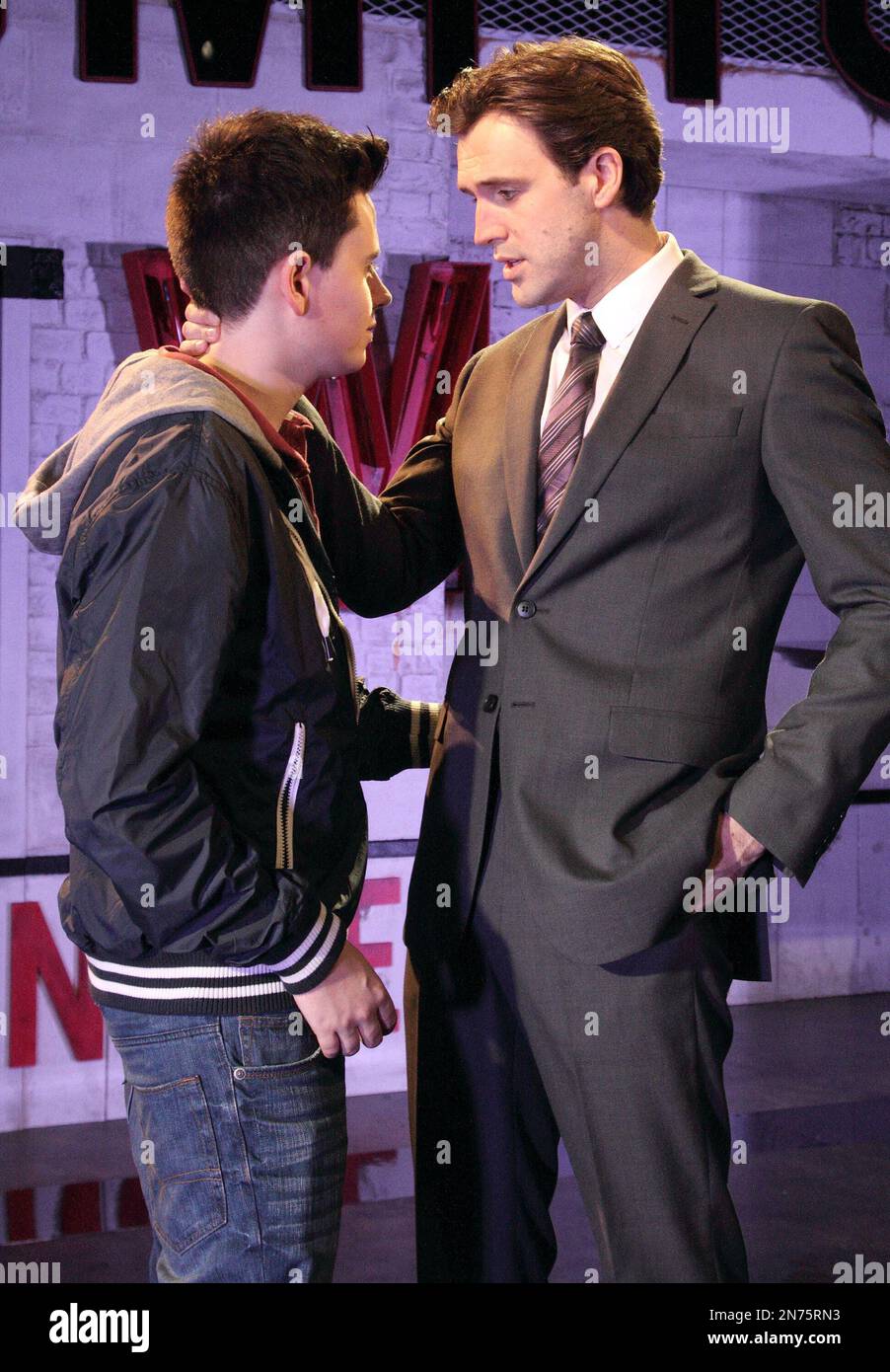London, UK. Michael Xavier and Thomas Milner at the Stage photocall for ...