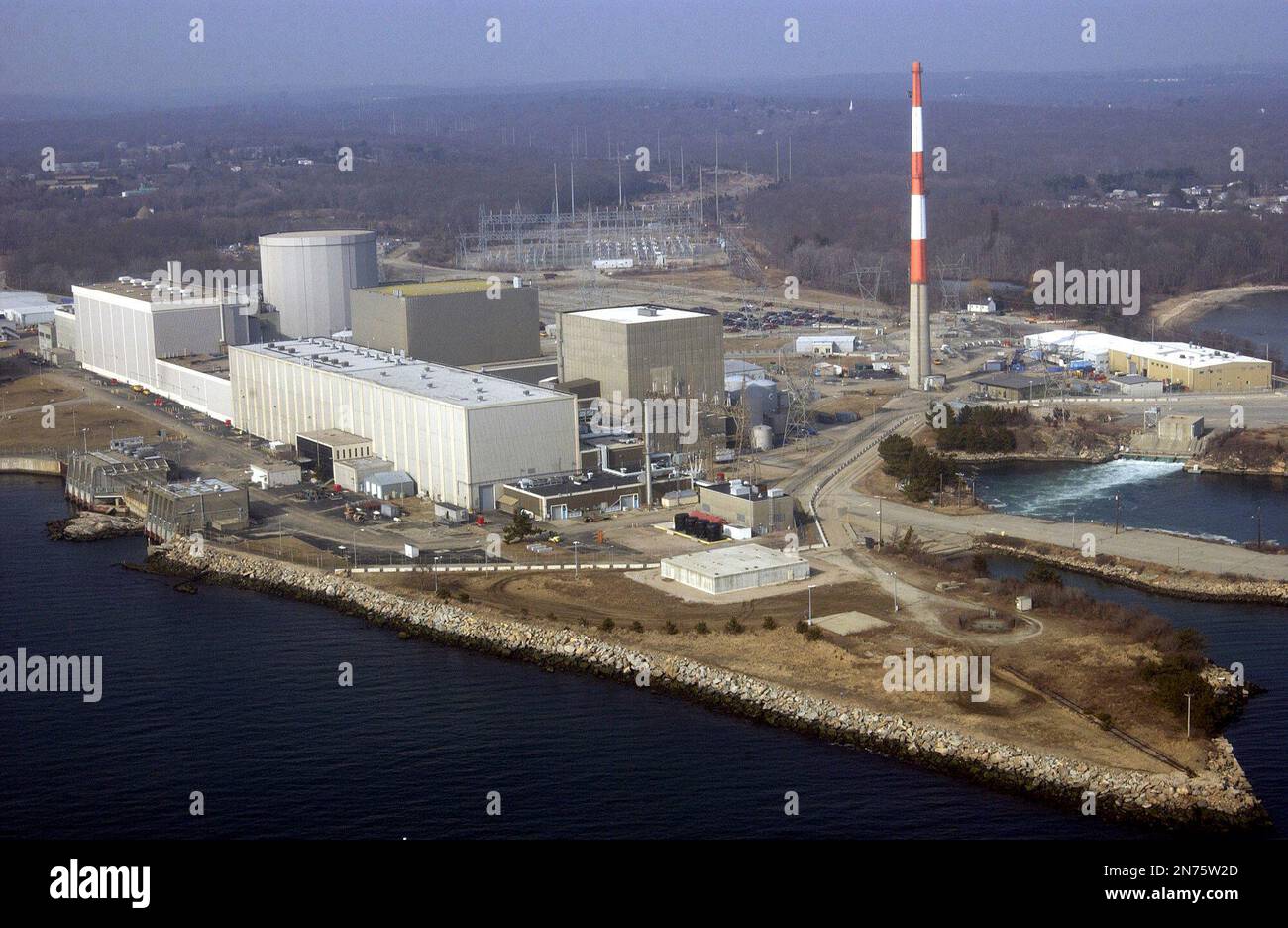 FILE - This March 18, 2003 aerial file photo shows the Millstone ...