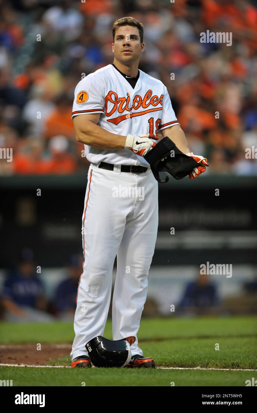 Baltimore Orioles' Chris Davis after striking out against the Texas ...