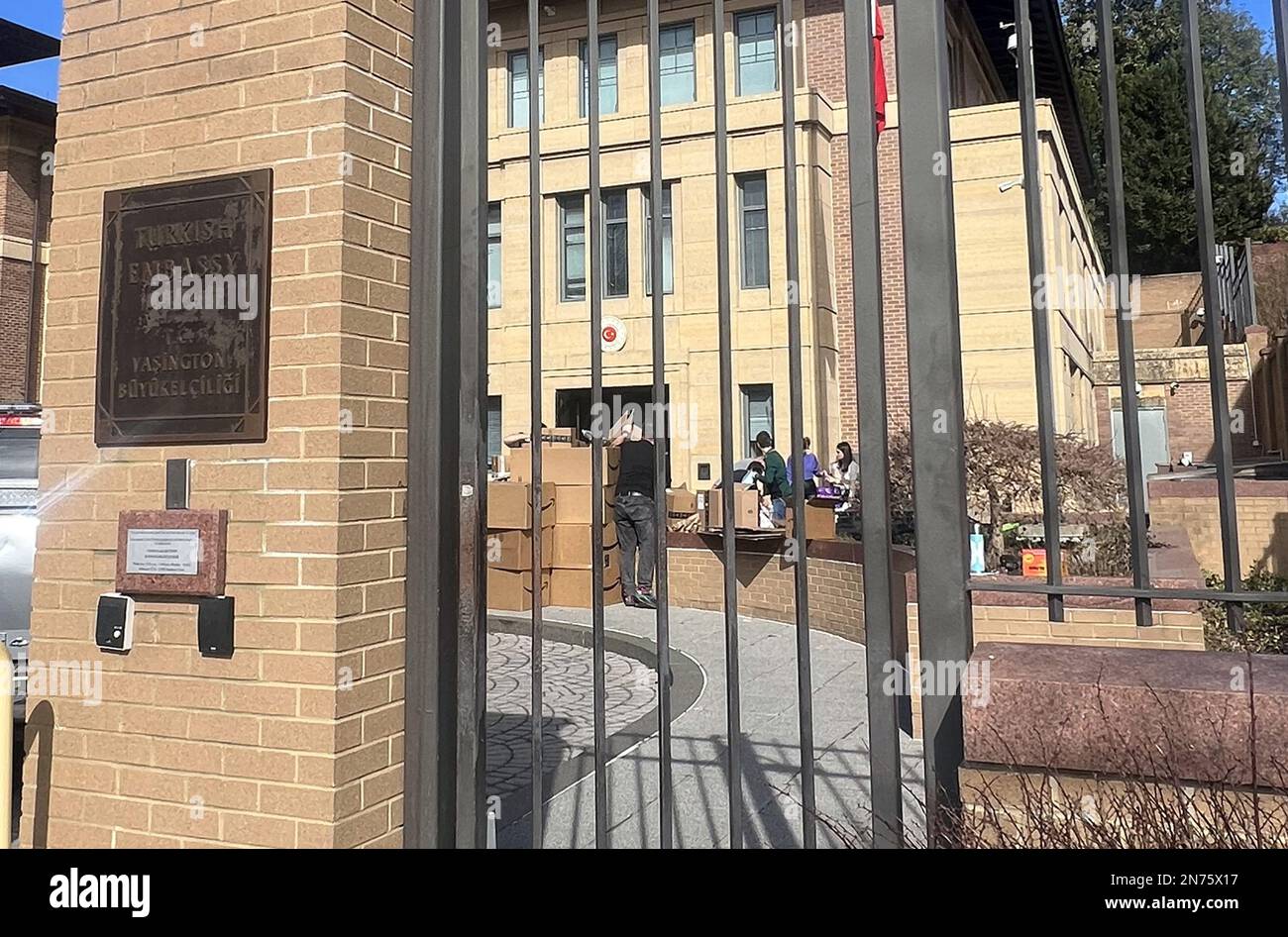 Washington, DC, USA. 10th Feb, 2023. View of the Turkish Embassy ...