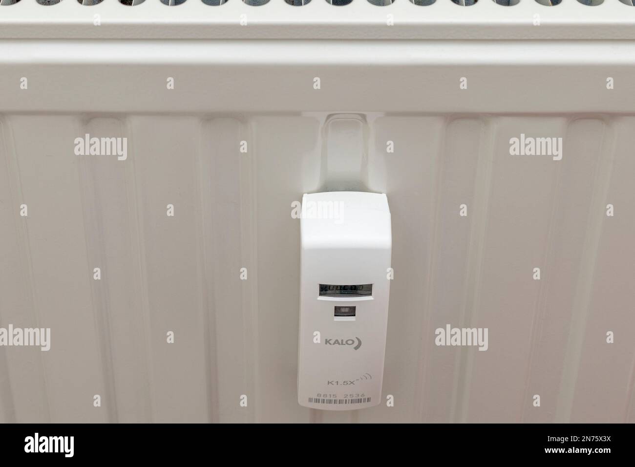 Radiator, electric heat cost allocator, symbol image, energy costs ...