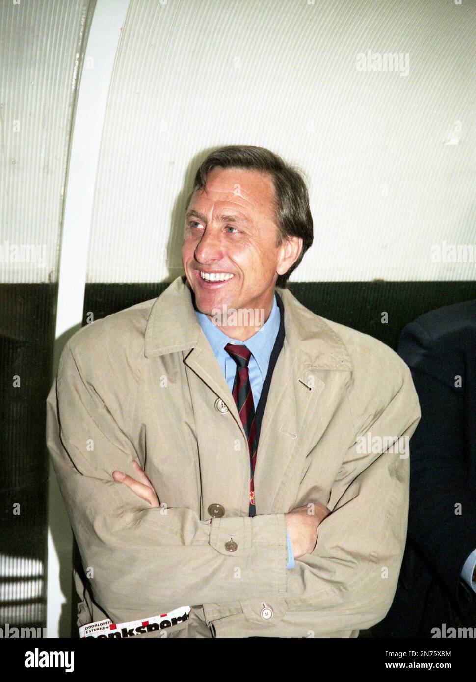 Johan Cruyff, former Dutch soccer player and manager of football club ...