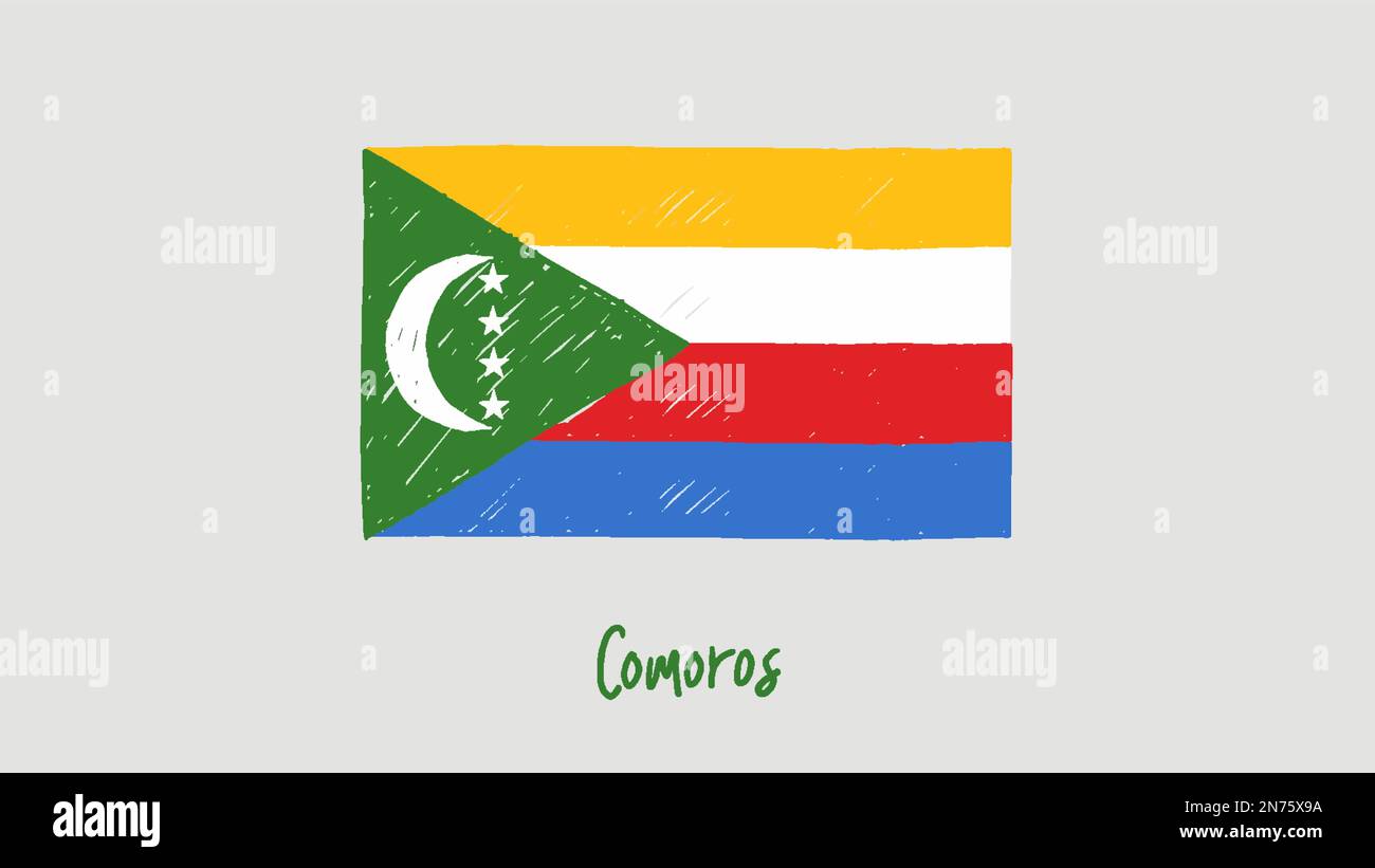 Flag Color Pencil Sketch Illustration Vector Stock Vector Image & Art ...