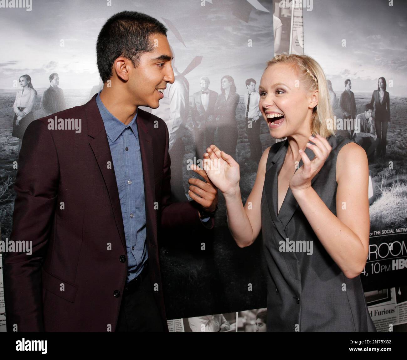 Dev Patel and Alison Pill arrive on the red carpet at the season 2 ...