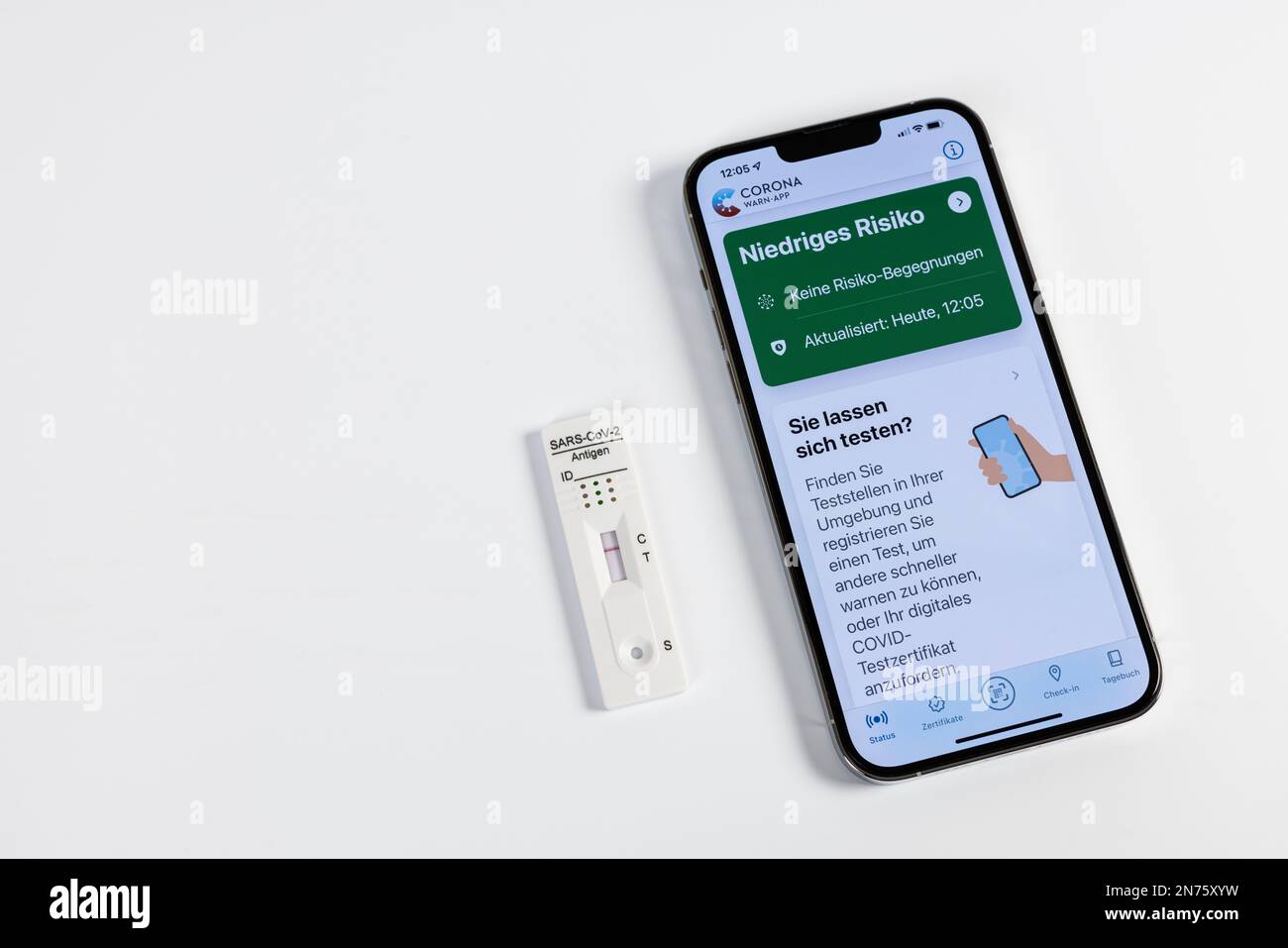 Rapid SARS-CoV-2 antigen test cassette with negative test result ...