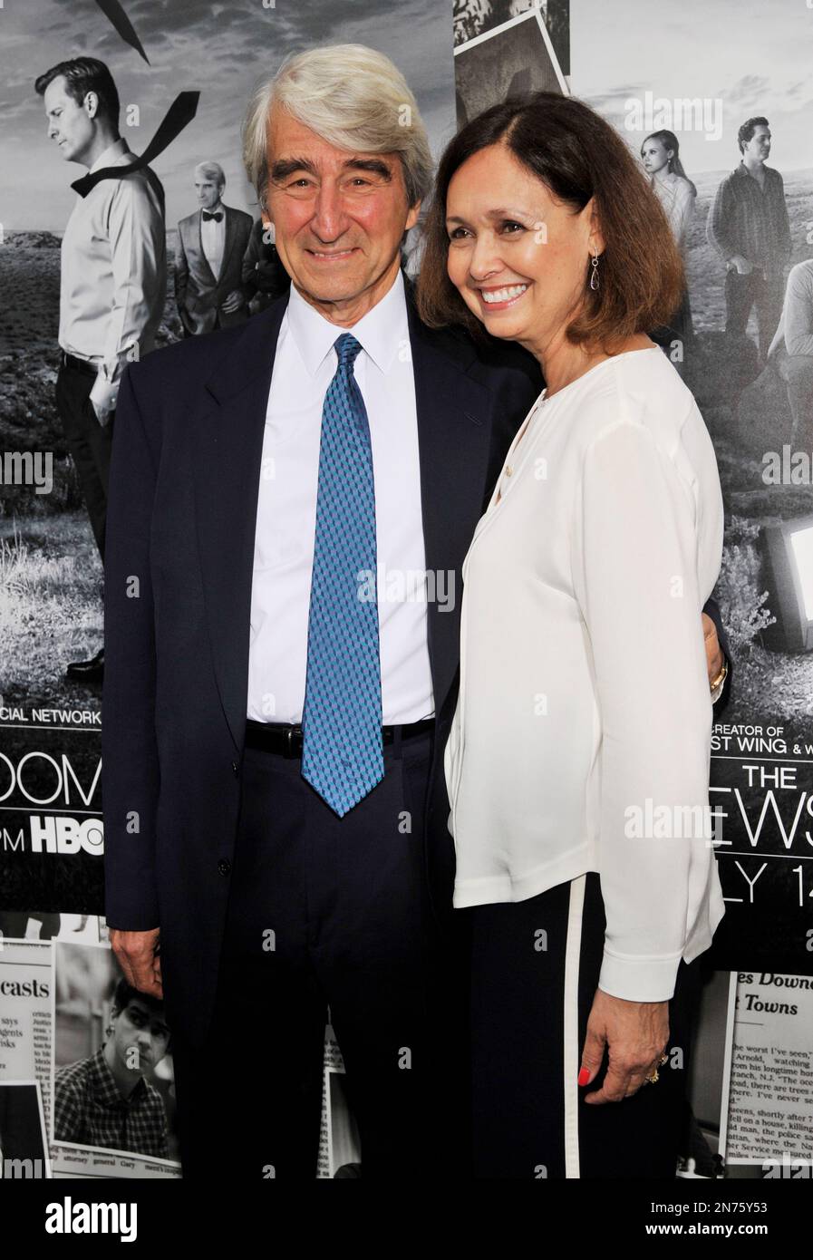 Sam Waterston, left, a cast member in "The Newsroom," and his wife Lyn ...