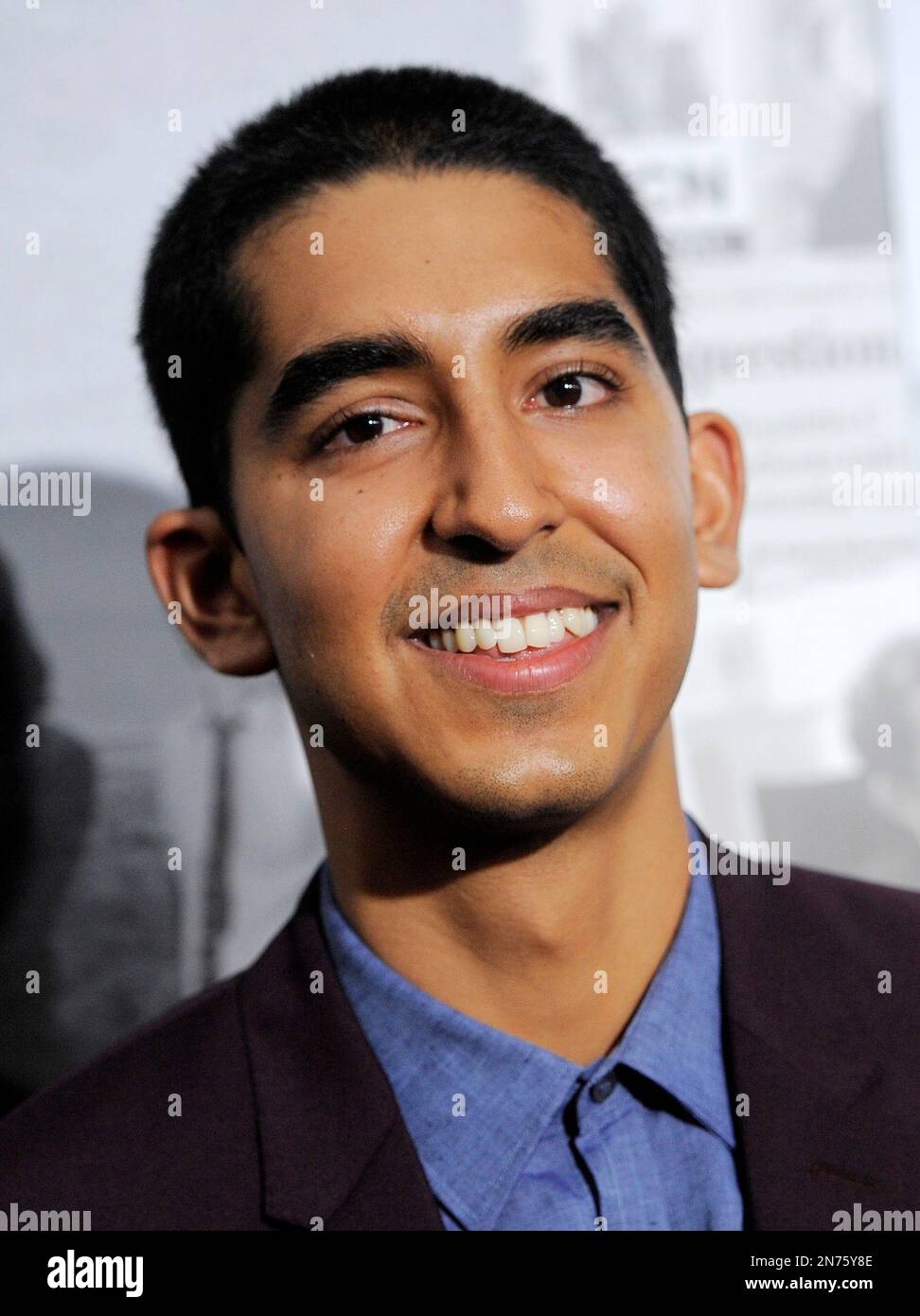 Dev Patel, a cast member in "The Newsroom," poses at the season 2 ...