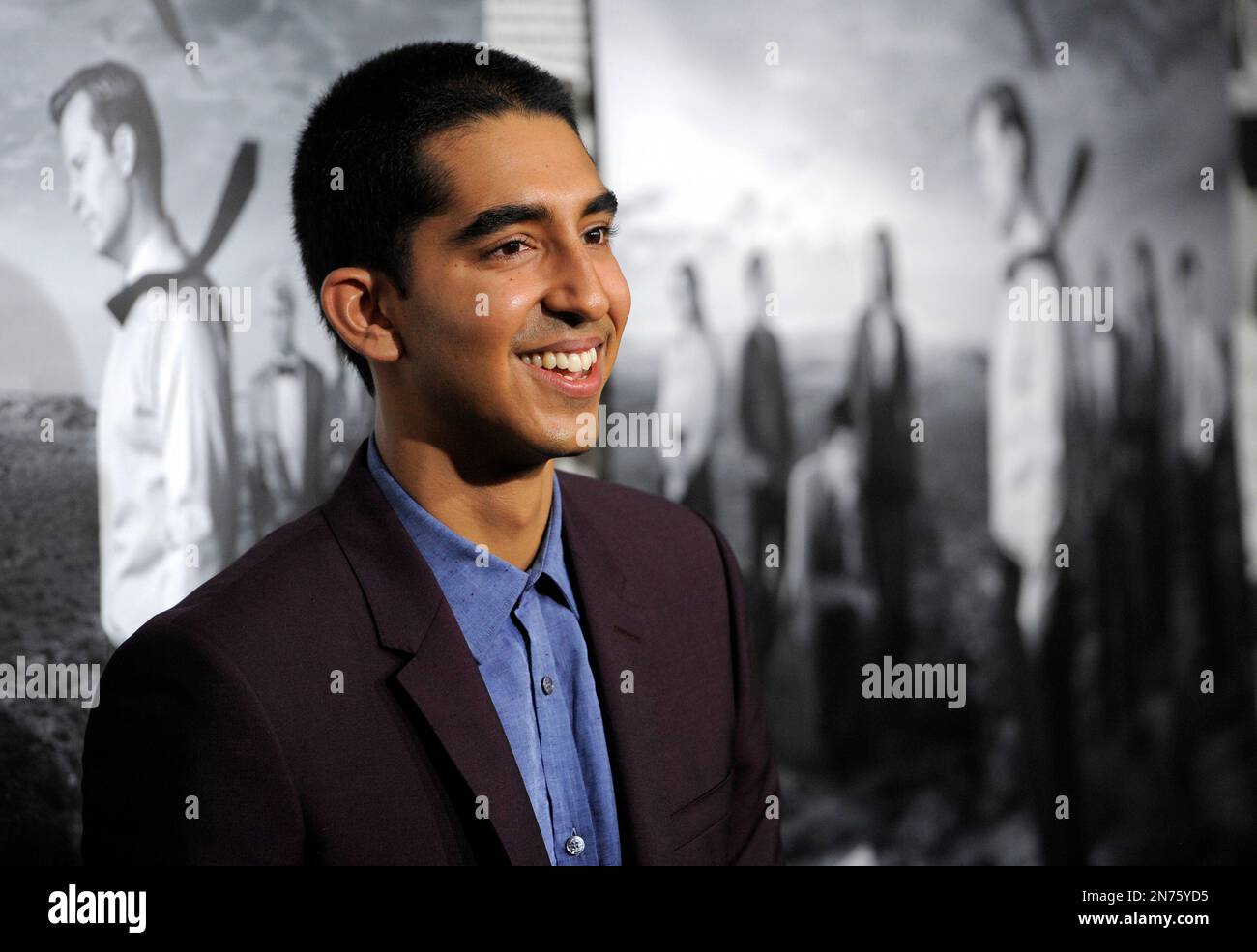 Dev Patel, a cast member in "The Newsroom," poses at the season 2 ...