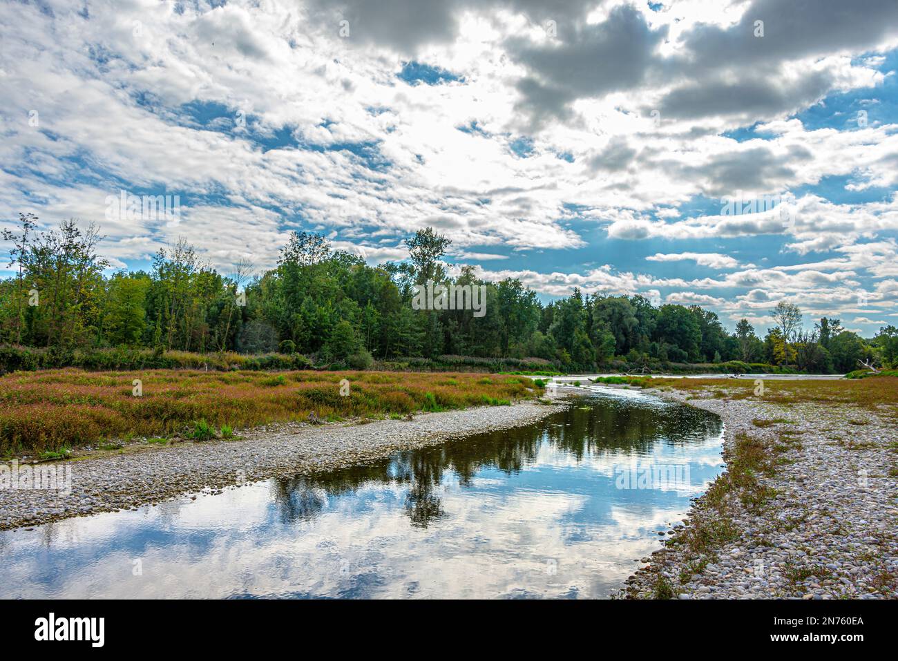 Germany, Bavaria, Isar cycle path, cycle tour from Freising to Moosburg ...