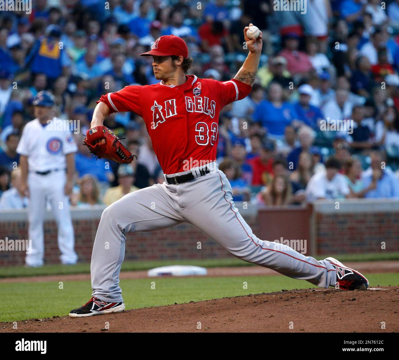 Los Angeles Angels starting pitcher C.J. Wilson delivers during the ...
