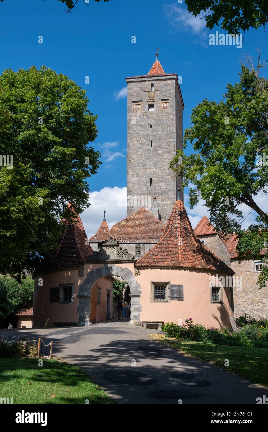 Germany, Bavaria, Middle Franconia, Rothenburg ob der Tauber, castle ...