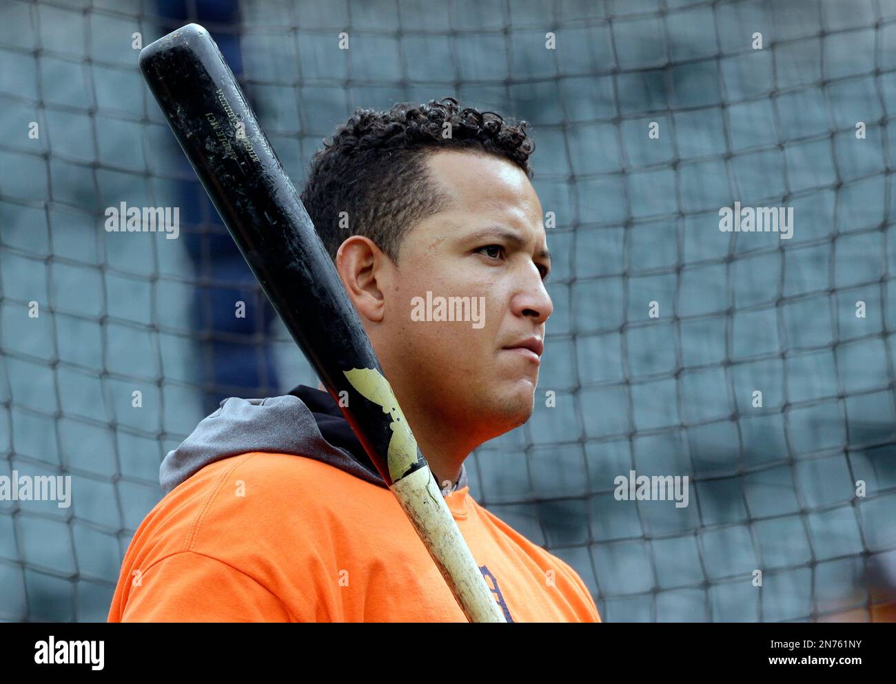 Detroit Tigers third baseman Miguel Cabrera is seen during batting ...