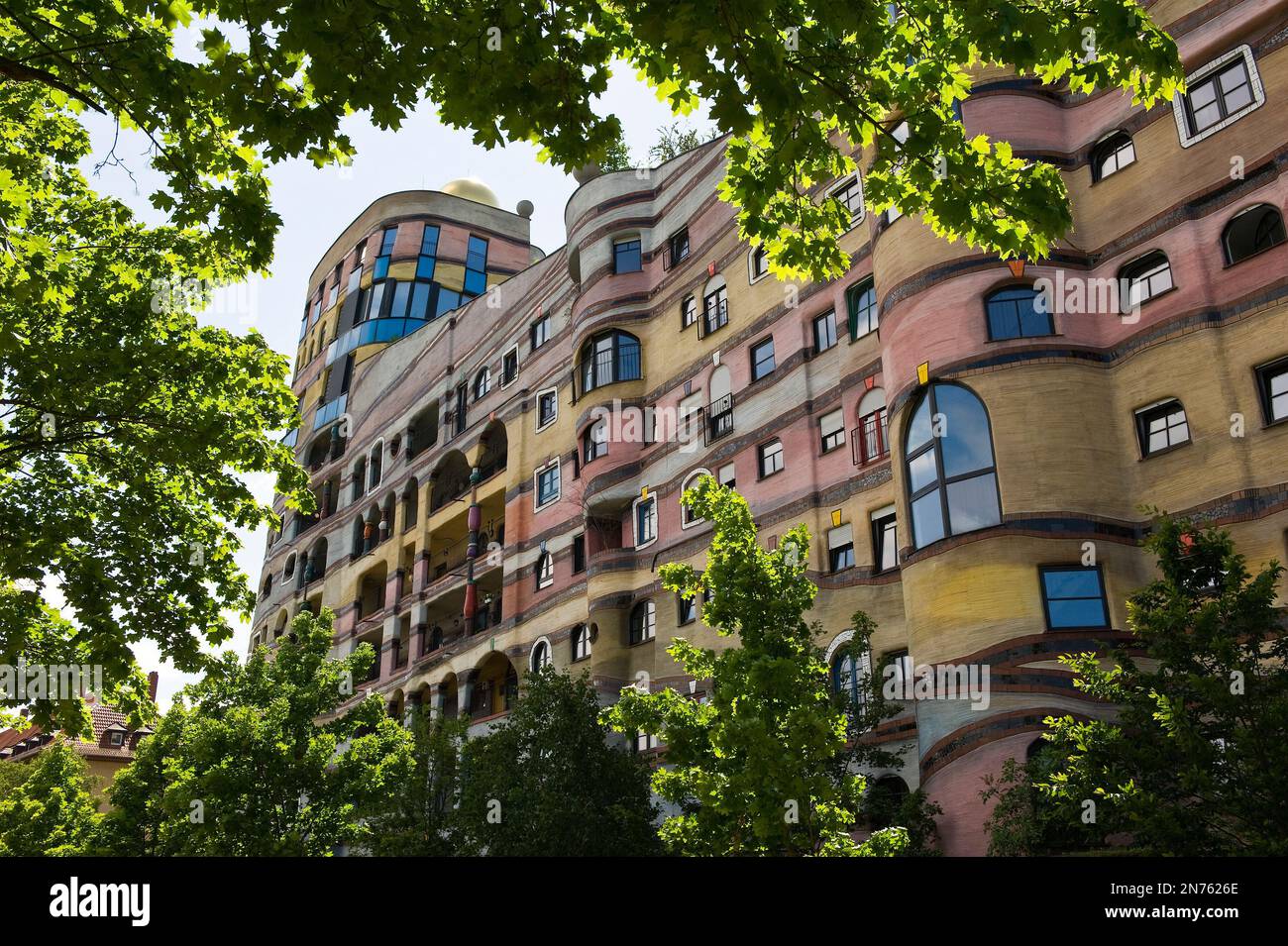 Germany, Hesse, Darmstadt, forest spiral by Friedrich Hundertwasser ...