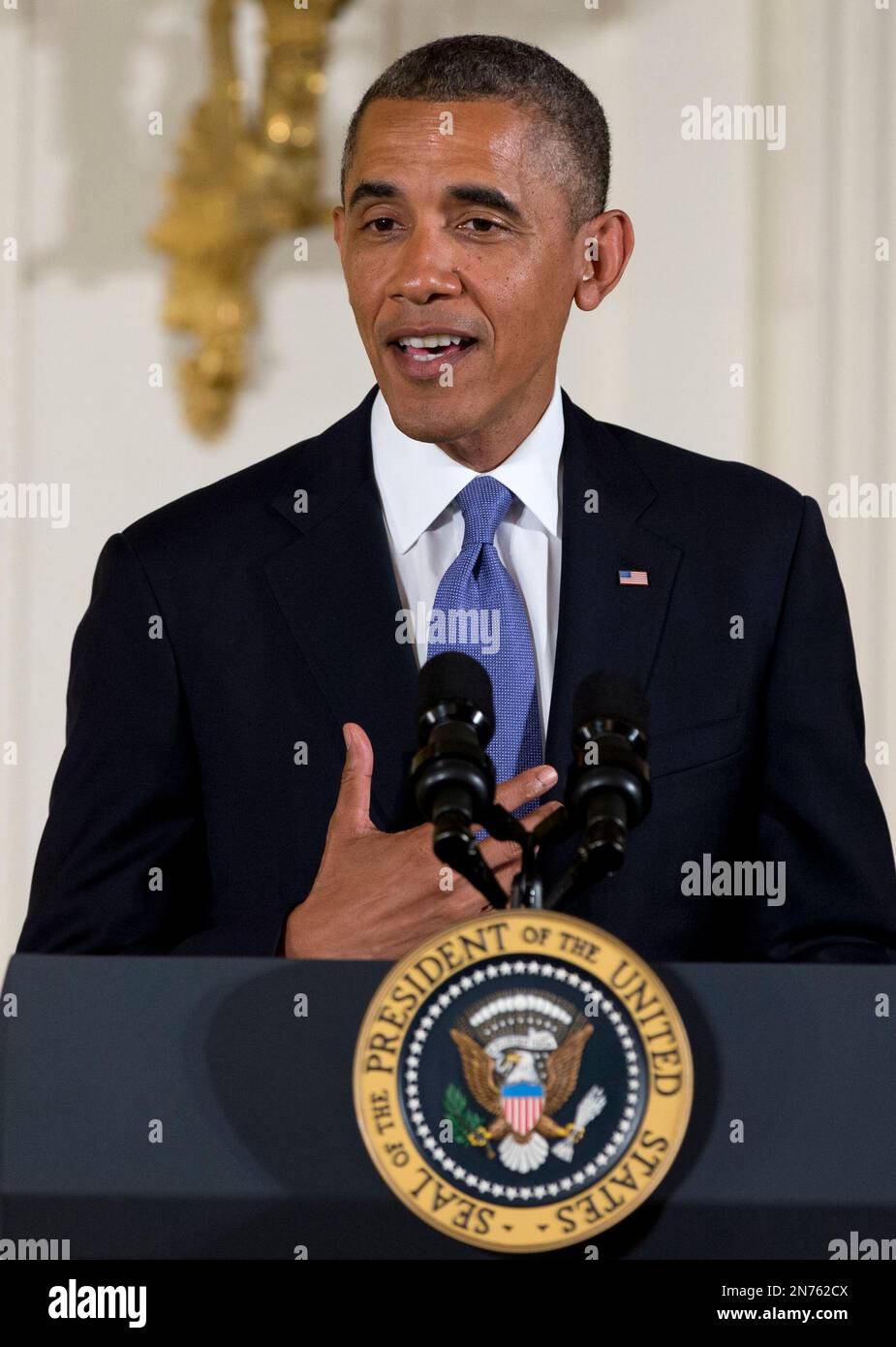 President Barack Obama speaks during a ceremony to award the 2012 ...