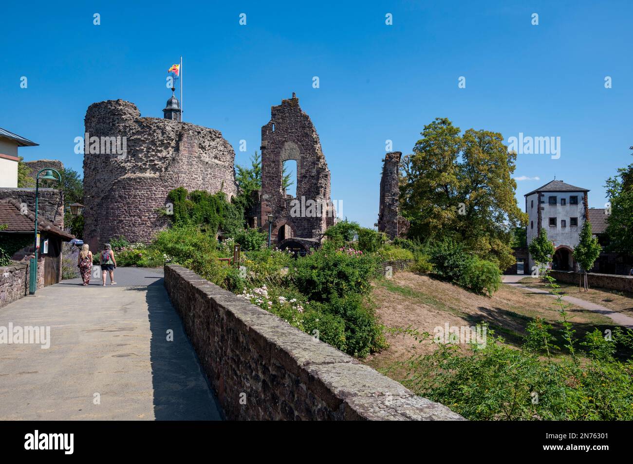 Germany, Hesse, Dreieichenhain, Dreieichenhain old town, Hayn castle ...