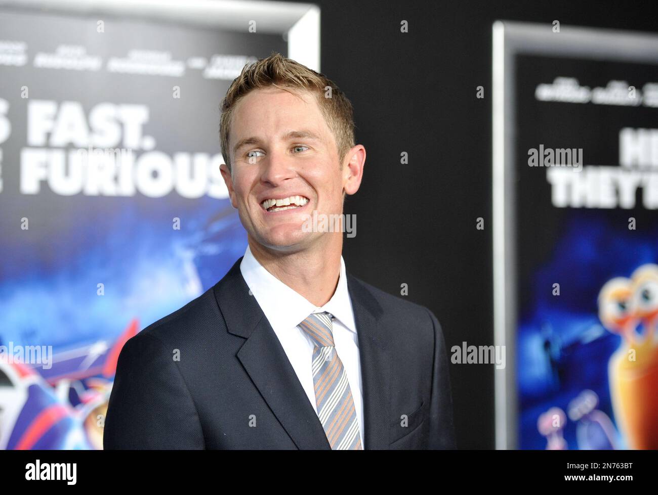 Race car driver Ryan Hunter-Reay attends the premiere of DreamWorks ...