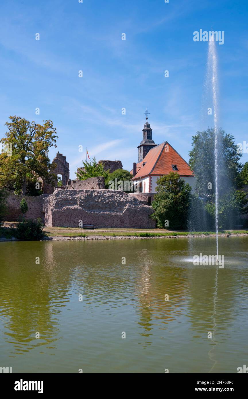 Germany, Hesse, Dreieichenhain, Dreieichenhain old town, Hayn castle ...