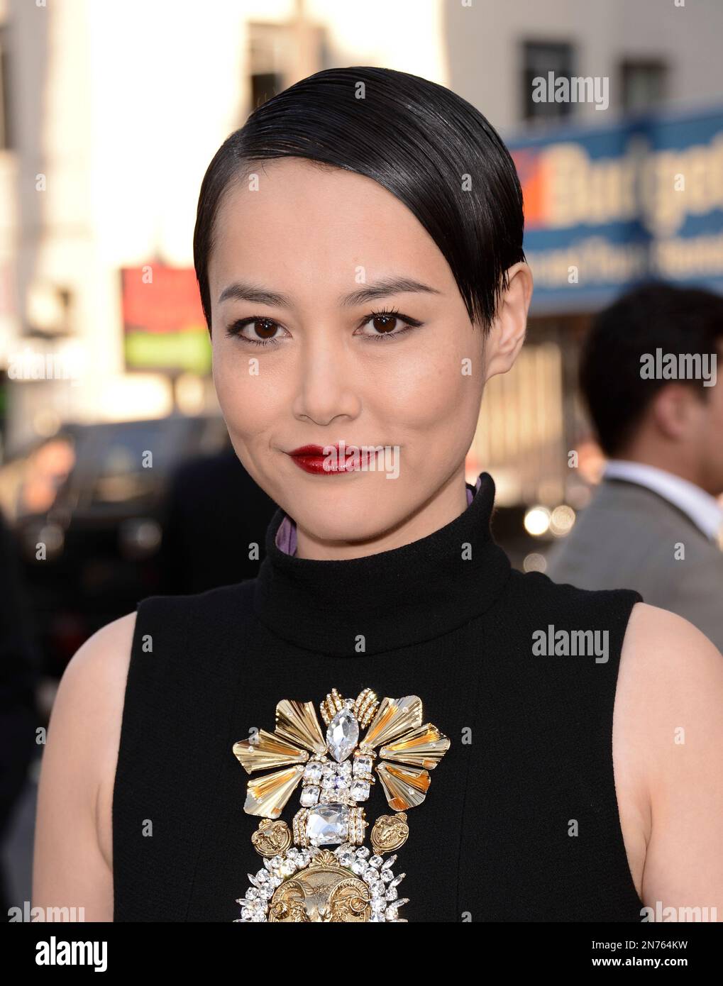 Actress Rinko Kikuchi arrives on the red carpet at the LA premiere of ...